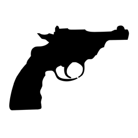Revolver 02 Stencil | Free Stencil Gallery