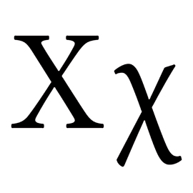 Greek Letter – Chi | Free Stencil Gallery