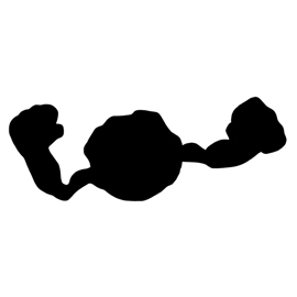 Pokemon - Geodude Silhouette Stencil | Free Stencil Gallery